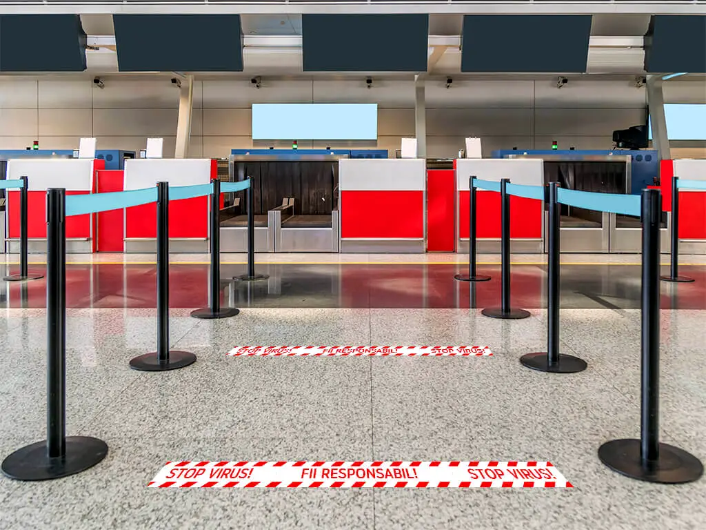 Stickere podea Recomandări Fii responsabil - set 2 bucăţi, 72x6cm