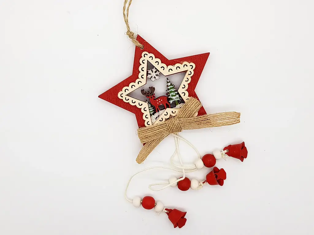 Ornament din lemn Stea