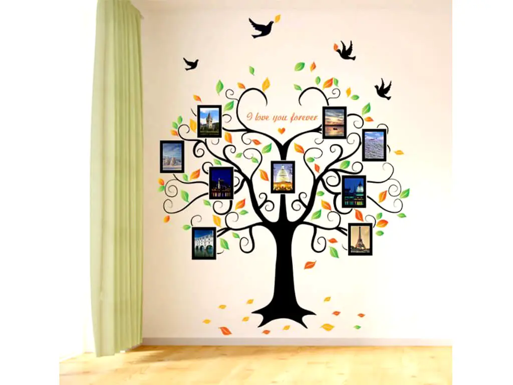 Sticker perete Copac, Folina, decor galerie foto, 200x160 cm