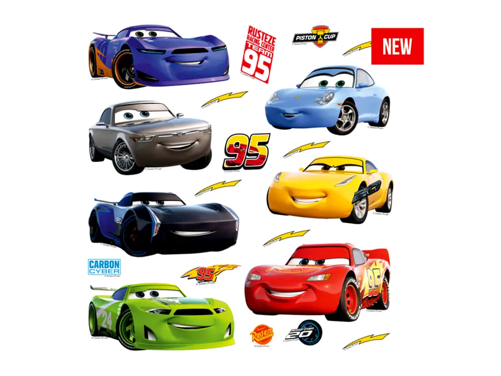 Sticker maşini Cars 3, Stickere copii, Folina