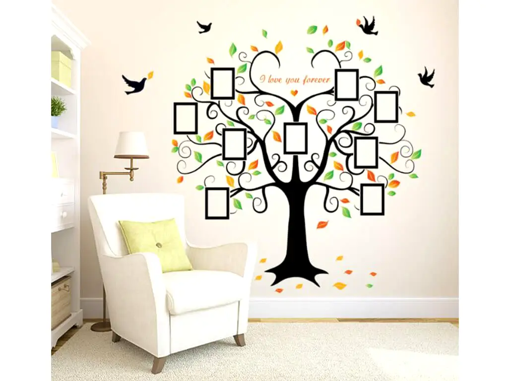 Sticker perete Copac, Folina, decor galerie foto, 200x160 cm