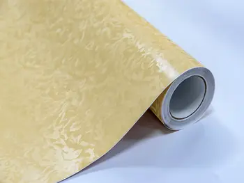 Autocolant mobilă decorativ, Folina, gri cu model abstract embosat ...