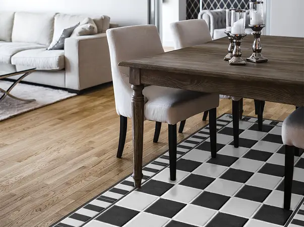 Covor antiderapant pentru bucătărie, din pvc, model geometric, linoleum ...