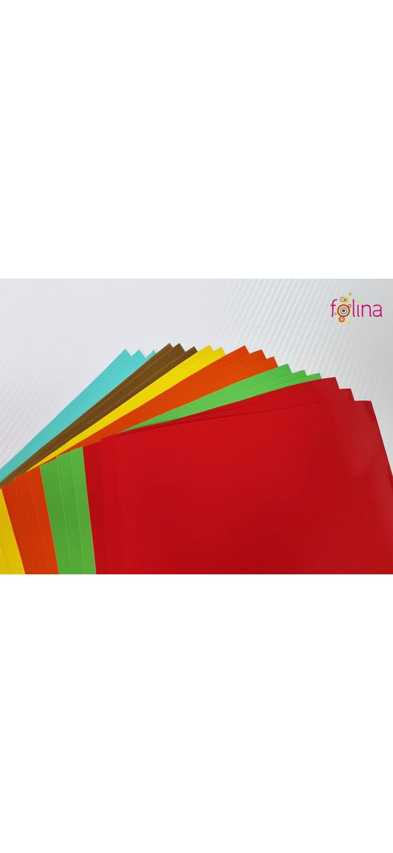 Set 18 coli A4 autocolant în culori uni lucioase